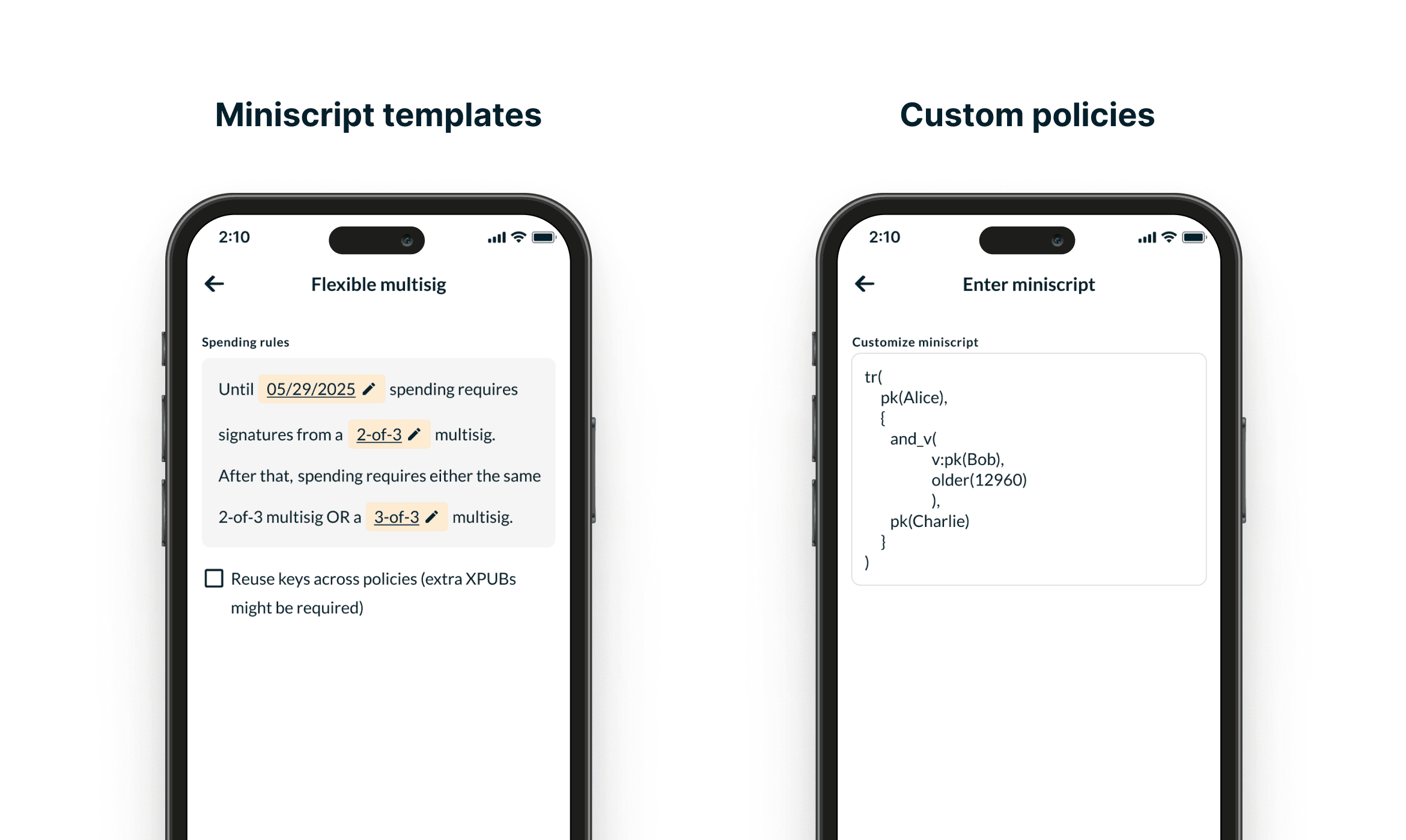 Miniscript: Programmable Bitcoin